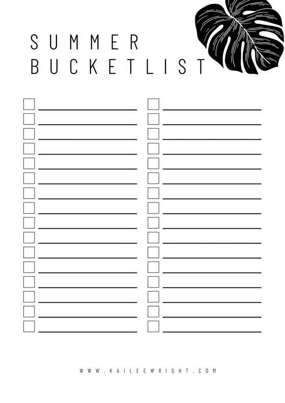 Fun Family Summer Bucket List Ideas - Kailee Wright